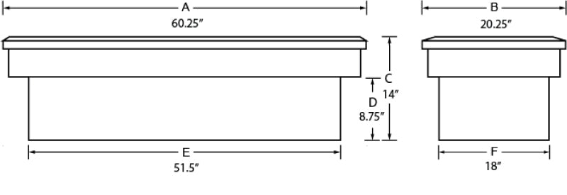 Lund 82-05 Chevy S10 (Long Bed) Ultima Single Lid Crossover Tool Box ...